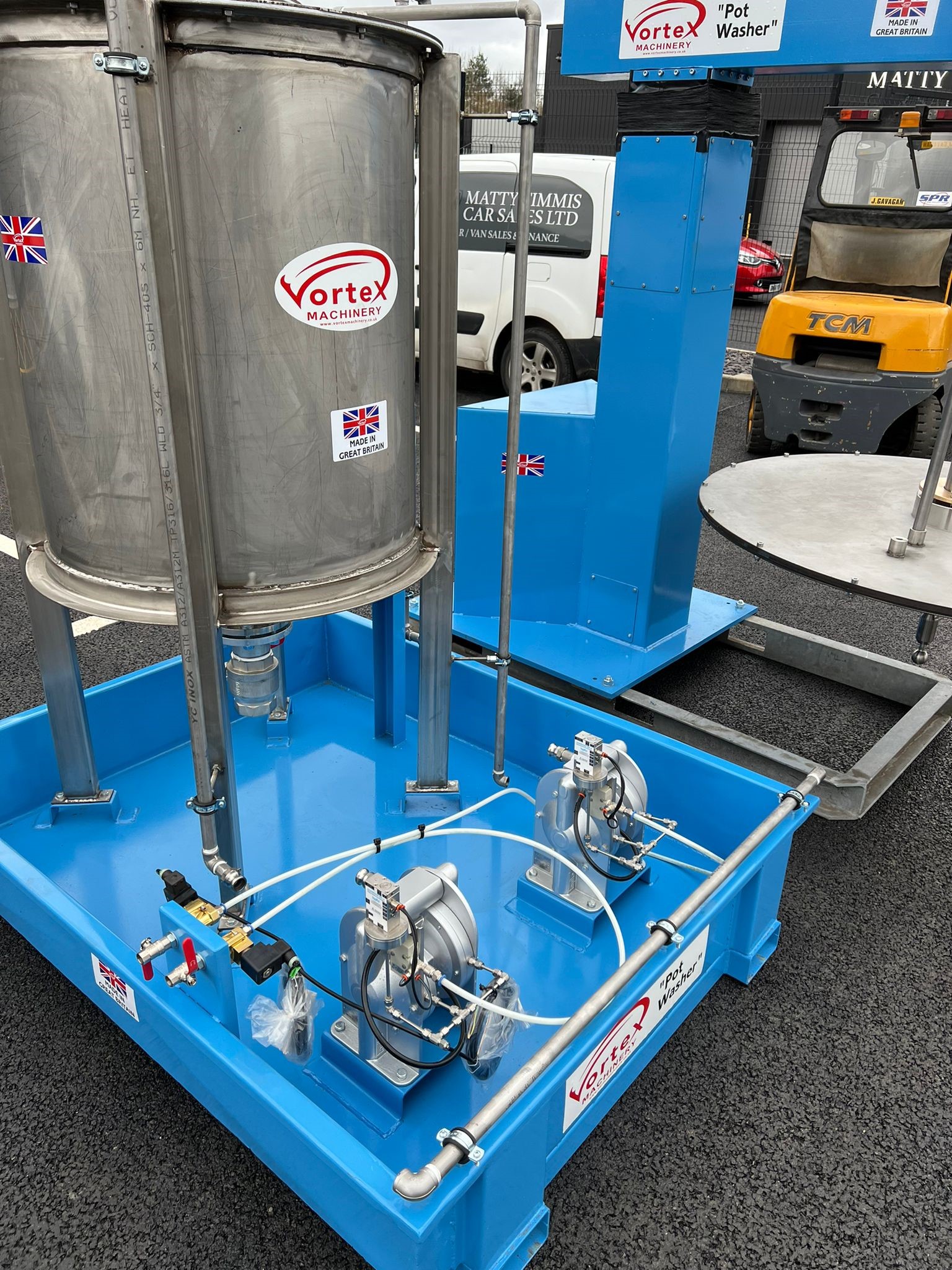 Custom-Built Vortex Pot Washer | Fast Cleaning for Change Pans up to 1300mm